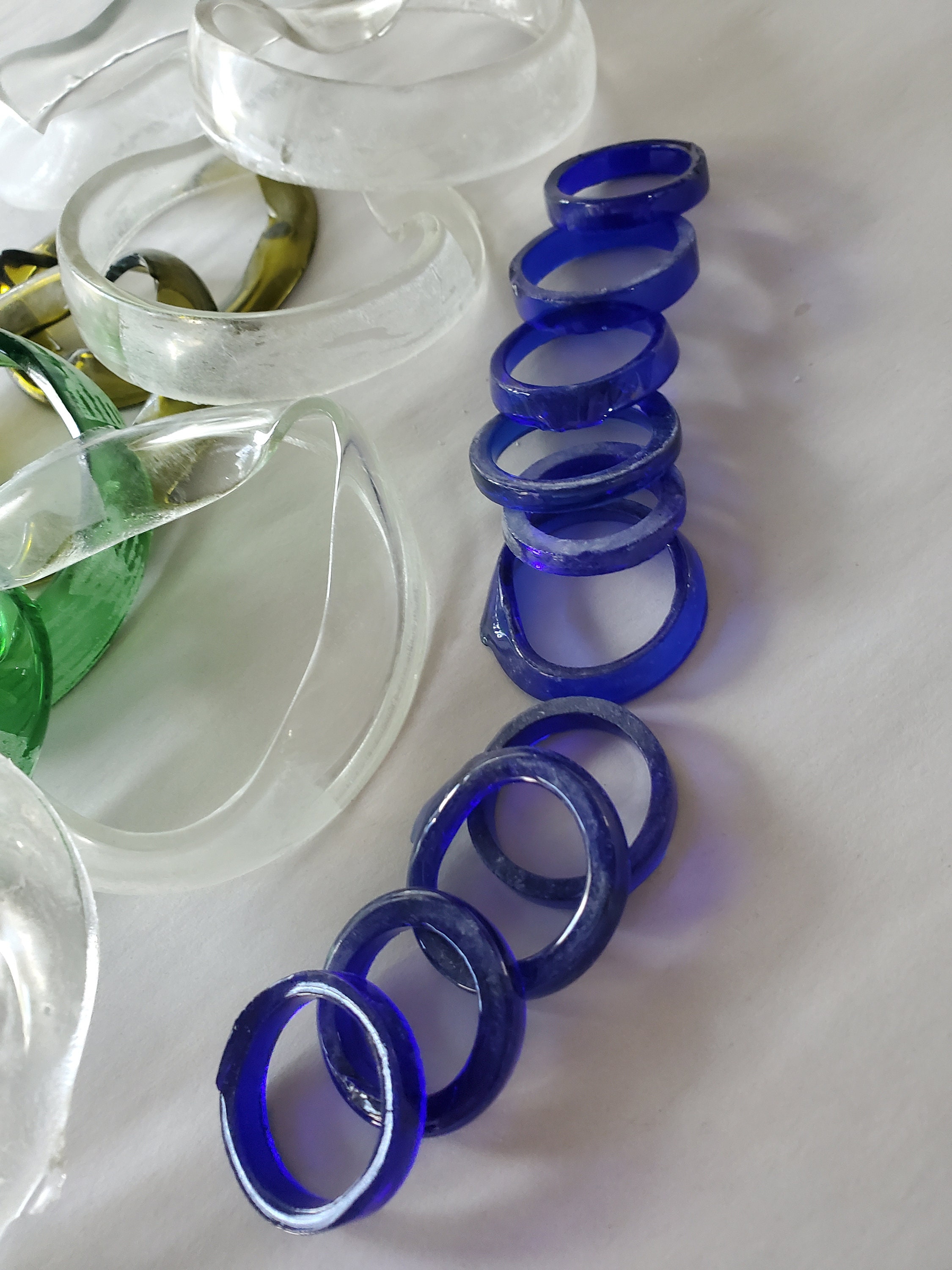 JUST RINGS recycled GLASS wine bottle rings do it yourself | Etsy