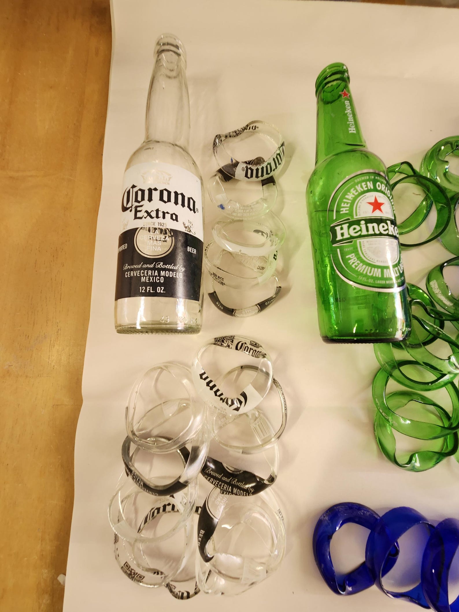 50 Piece ROUND GLASS RINGS Recycled Bottles Diy Projects Mosaics ...