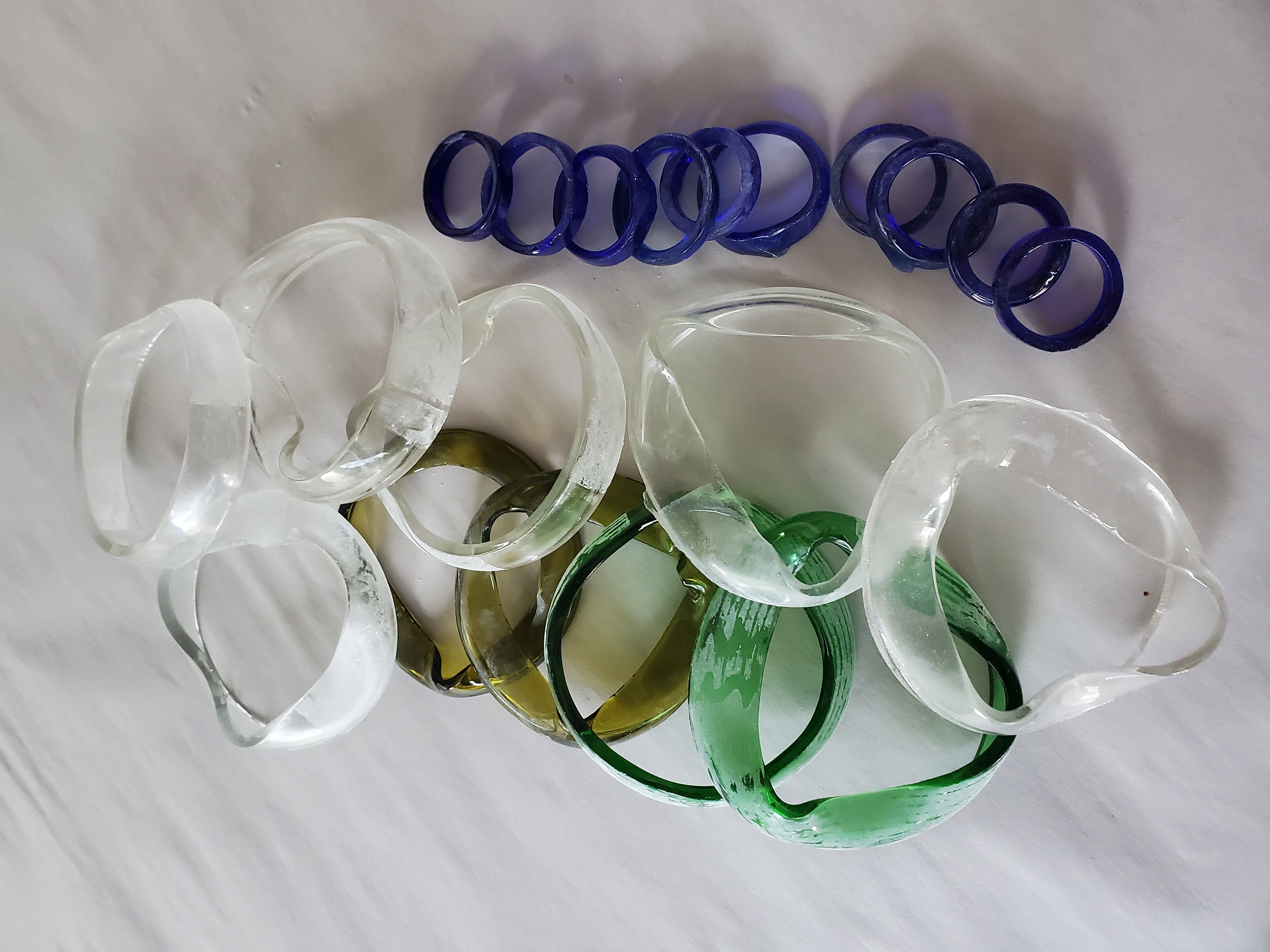 JUST RINGS Recycled GLASS Wine Bottle Rings Diy Windchime Mosaics Own ...