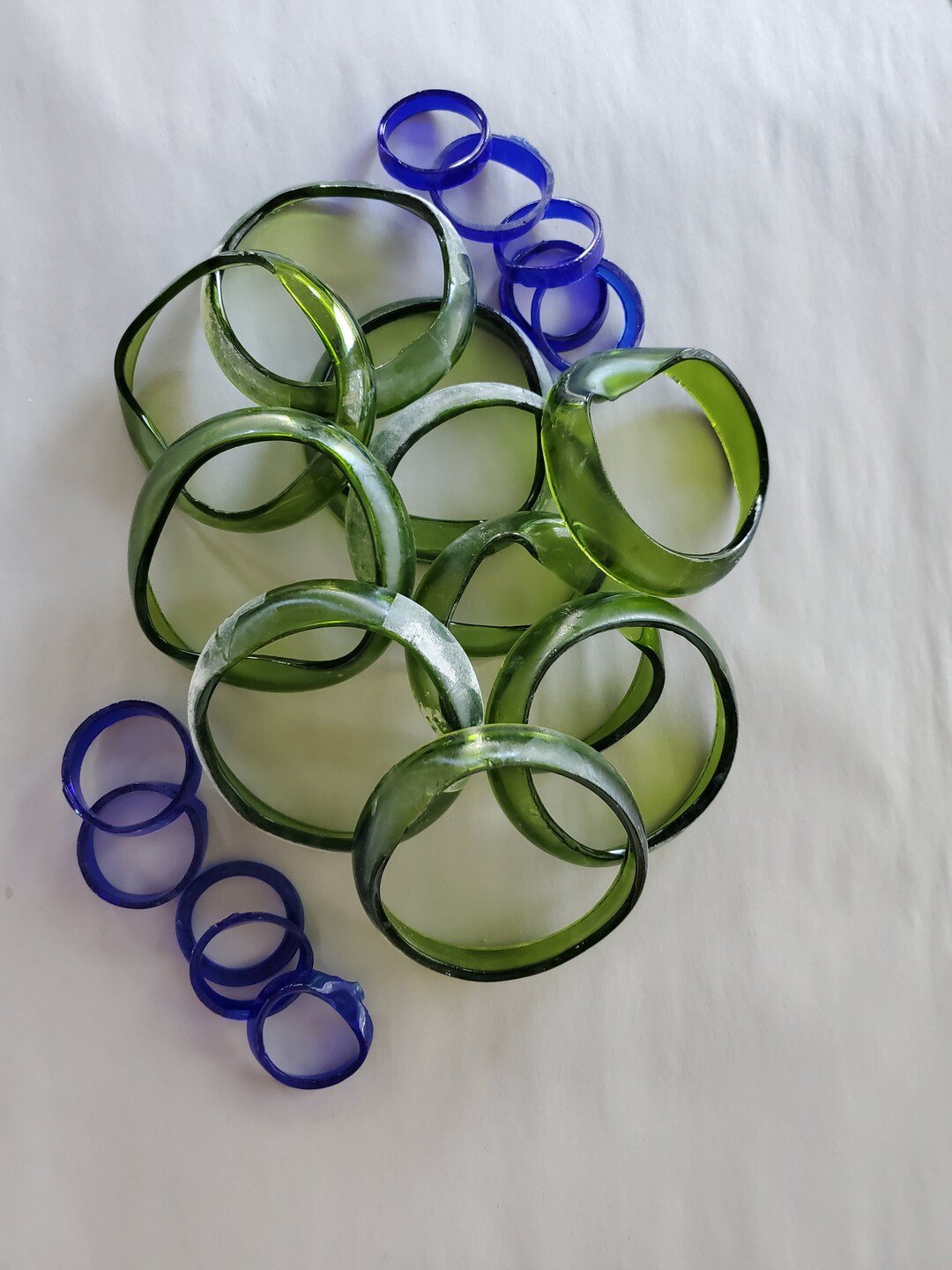 JUST RINGS Recycled GLASS Wine Bottle Rings Diy Windchime Mosaics Own ...