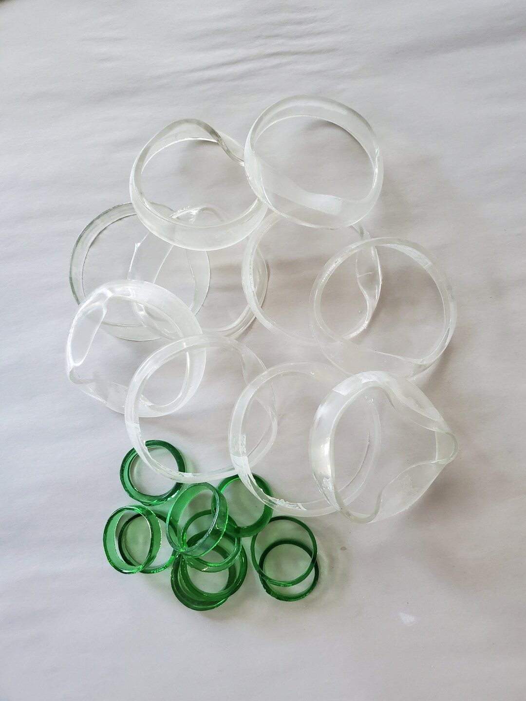 Recycled Glass Wine Bottle Rings: DIY Mosaic & Wind Chime Supplies - Etsy