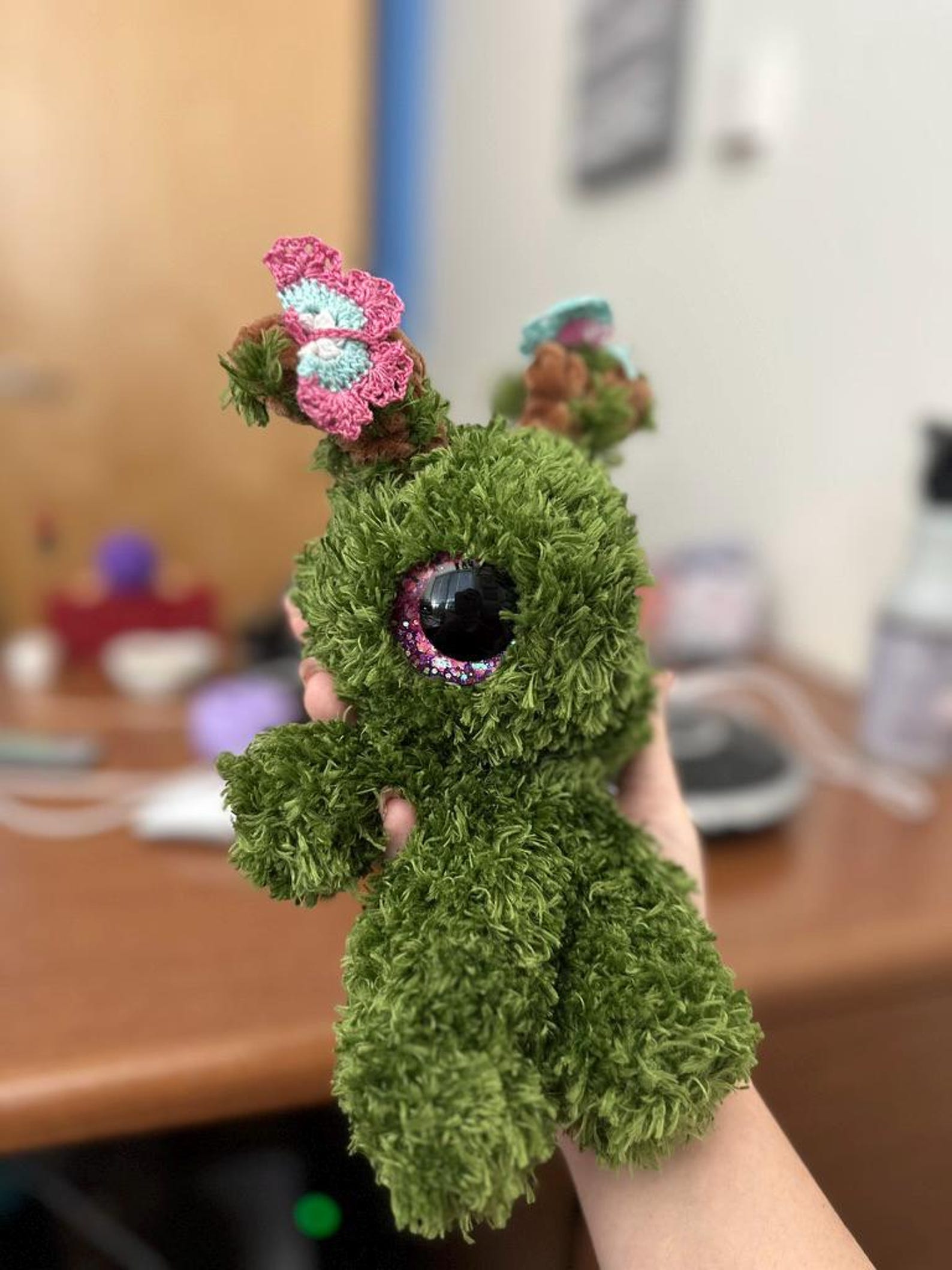 Crochet Moss Sprite Plush: Fuzzy Green Forest Guardian - Etsy