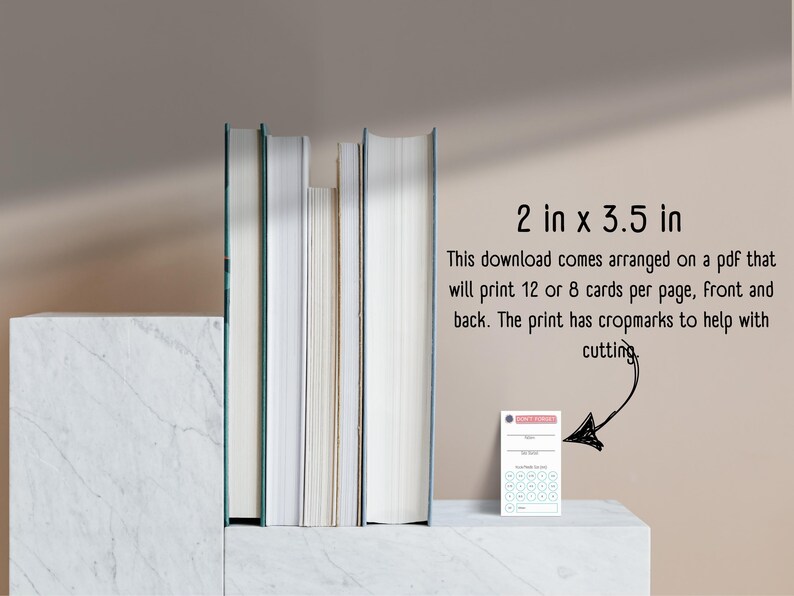 Printable Project Keeper Cards | Crochet | Knitting Project Organizer ...