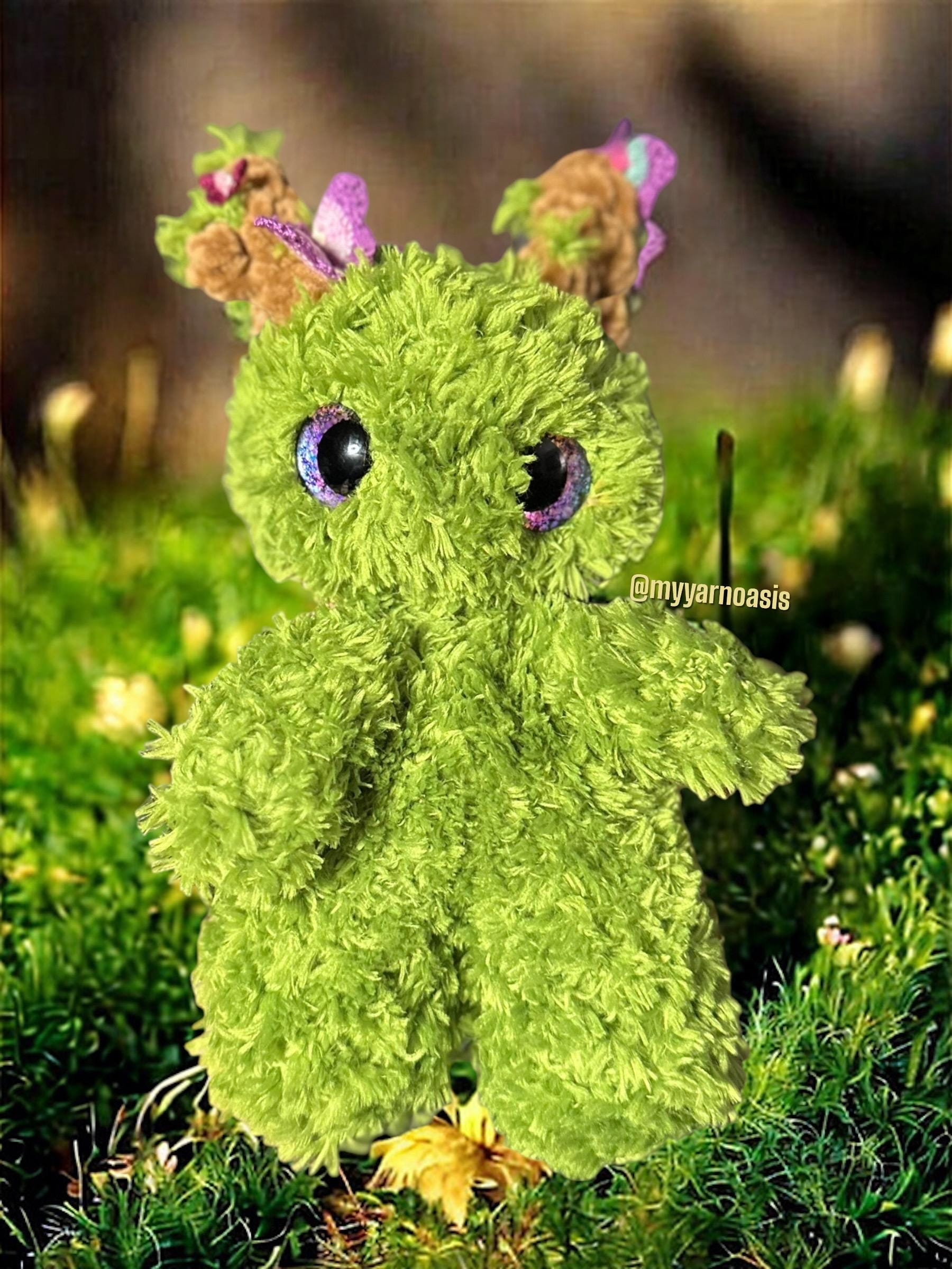 Crochet Moss Sprite Plush: Fuzzy Green Forest Guardian - Etsy