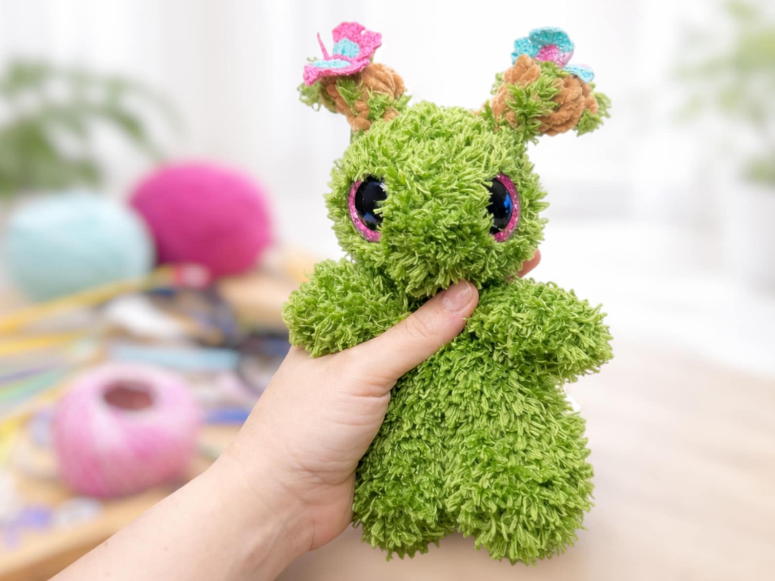 Crochet Moss Sprite Plush: Fuzzy Green Forest Guardian - Etsy