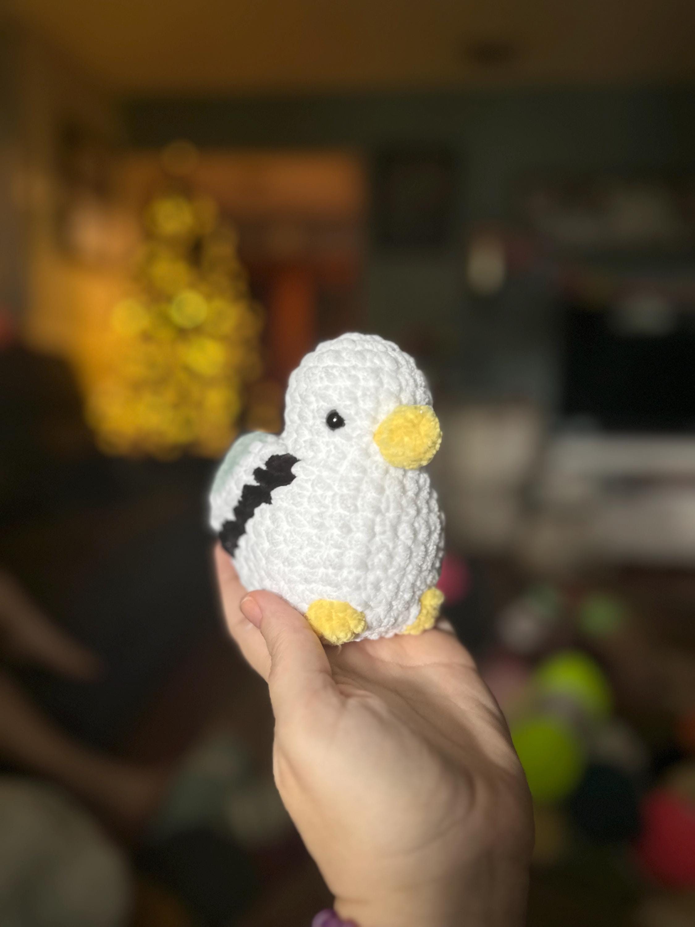 Seagull Amigurumi Plushie, Crochet Bird Toy, Coastal Home Decor, Soft ...