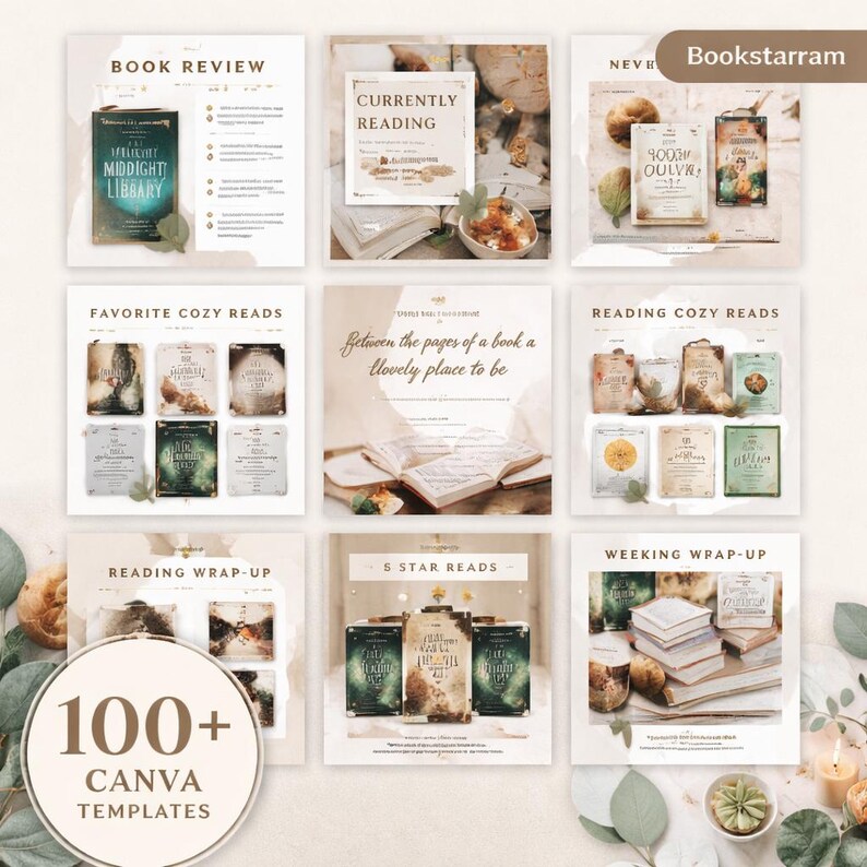 Author Canva Template Bundle for Book Promotion, 100+ Instagram Post ...