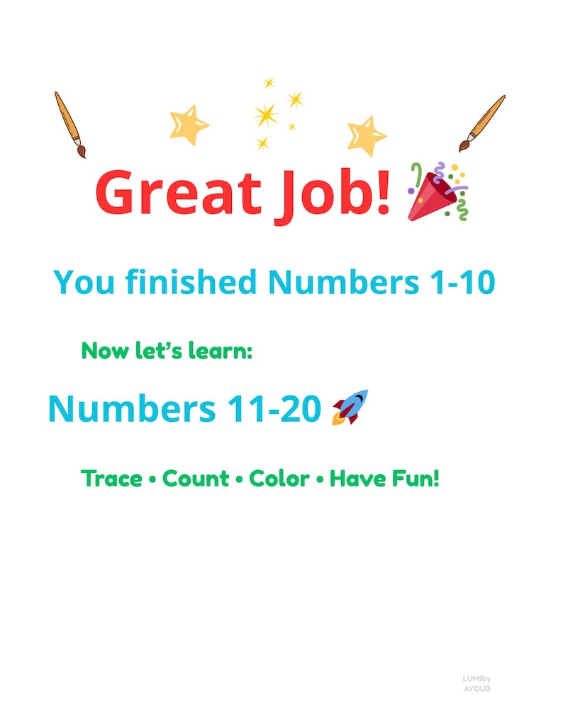 Numbers 1–20 Workbook for Kids | Printable Preschool Math Activities ...