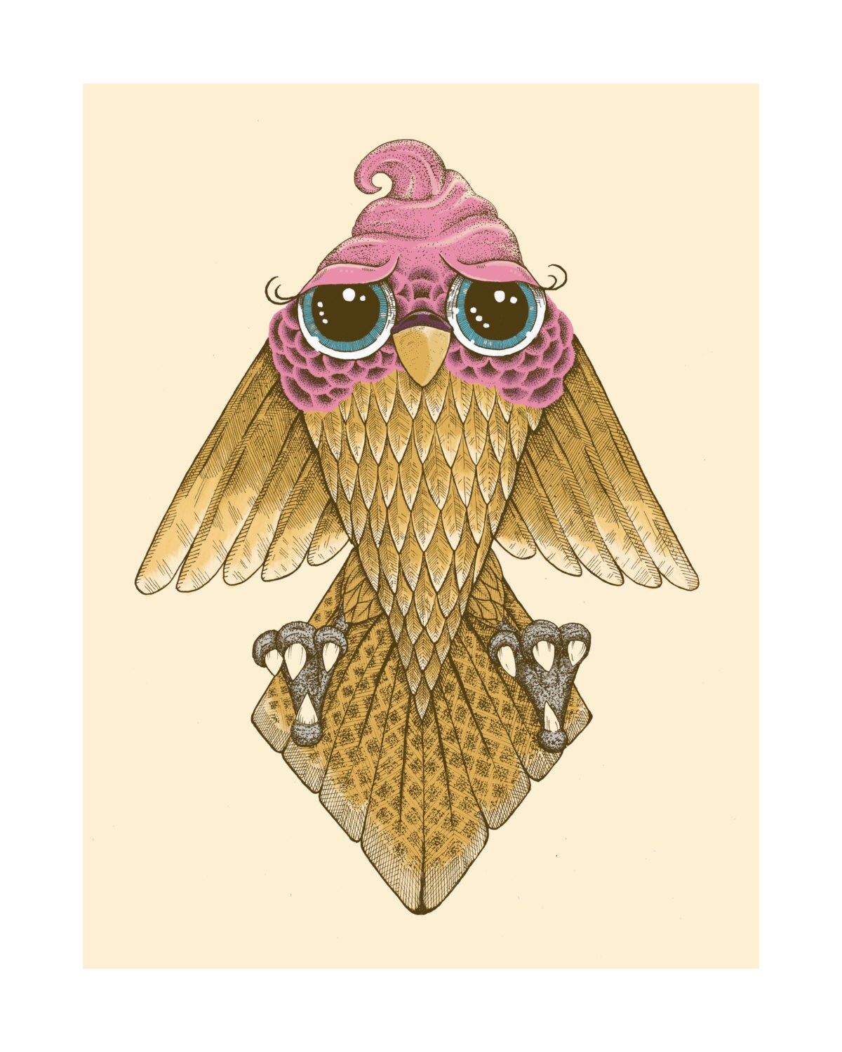 Ice Cream Bird 8x10 Giclee Print - Etsy UK