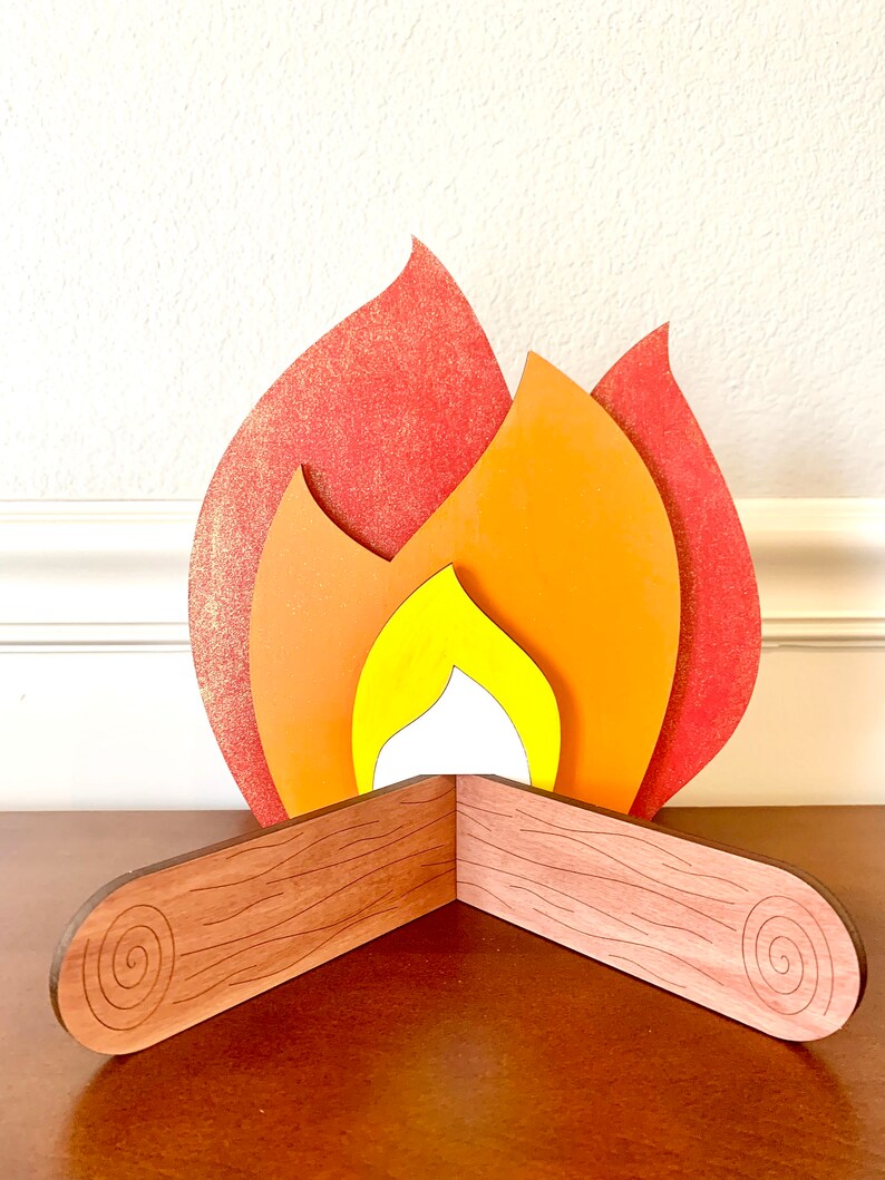 3D Campfire SVG - Digital File - PDF - Instant Download - Etsy