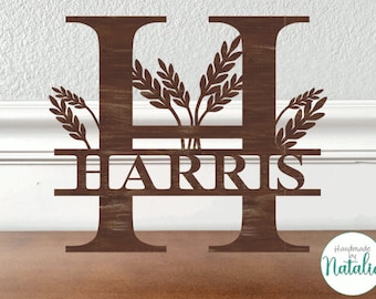 Split Monogram H - Etsy