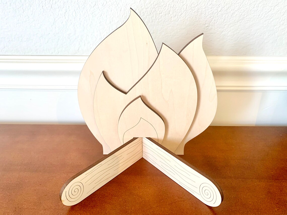 3D Campfire SVG - Digital File - PDF - Instant Download - Etsy