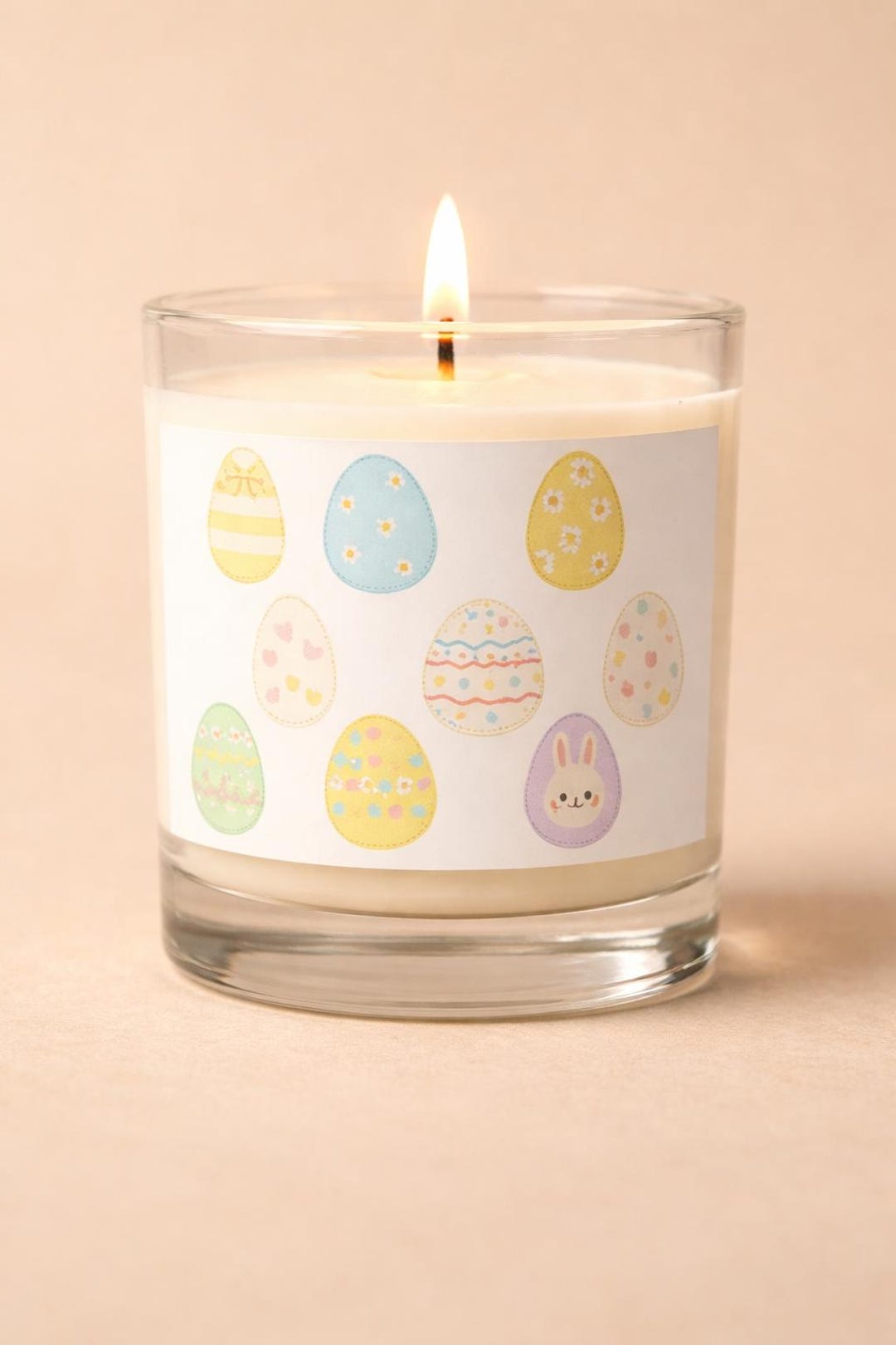 Pastel Easter Egg Candle, Spring Holiday Jar Decor, Minimalist Table ...