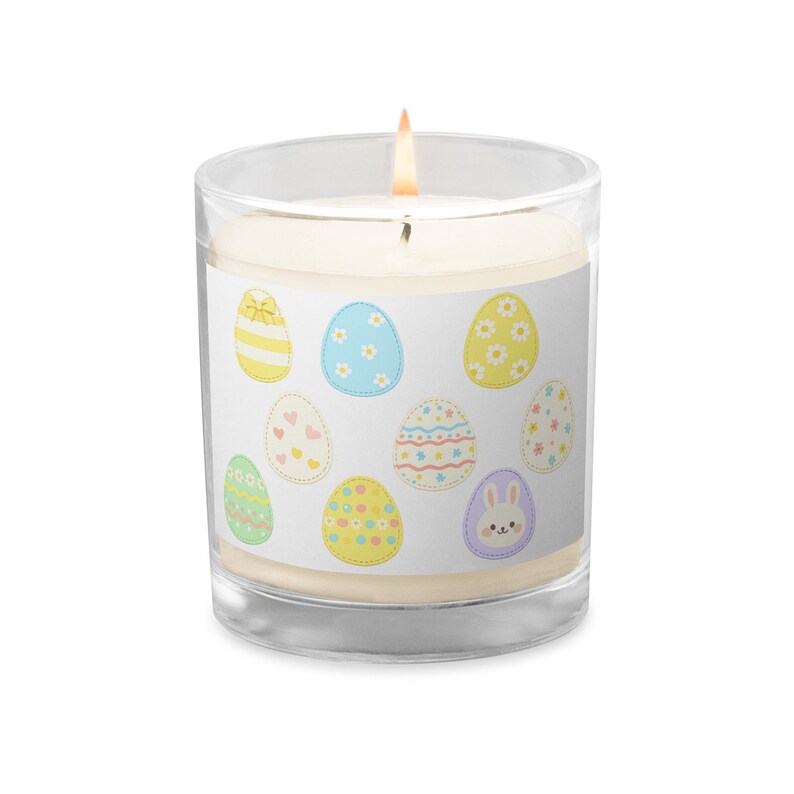 Pastel Easter Egg Candle, Spring Holiday Jar Decor, Minimalist Table ...