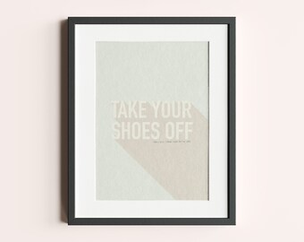 Take Your Shoes off Poster - Etsy