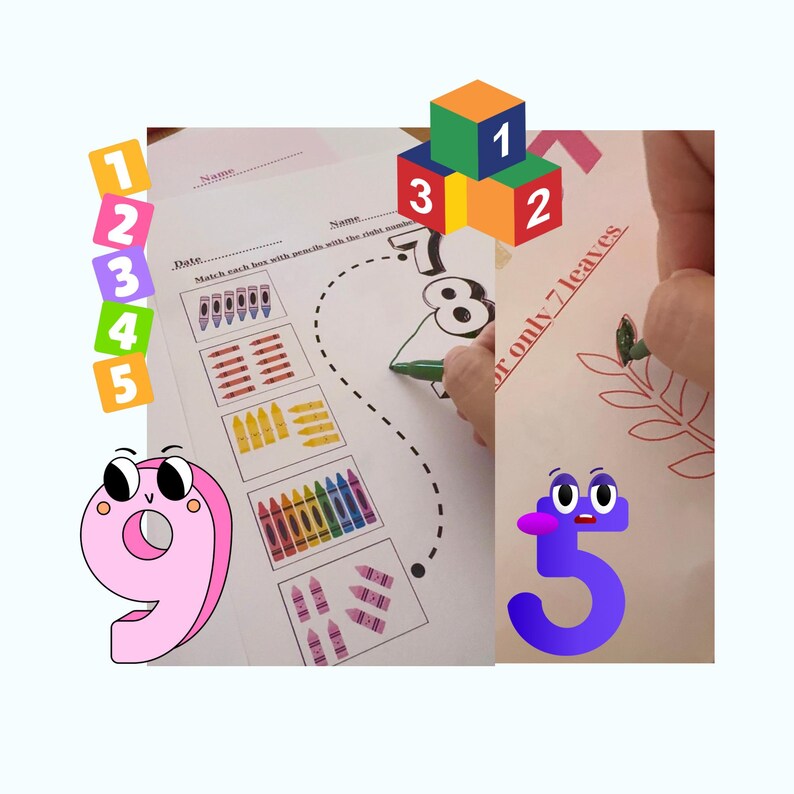 Preschool Number Tracing Worksheets, Kindergarten Math Activity Packet ...