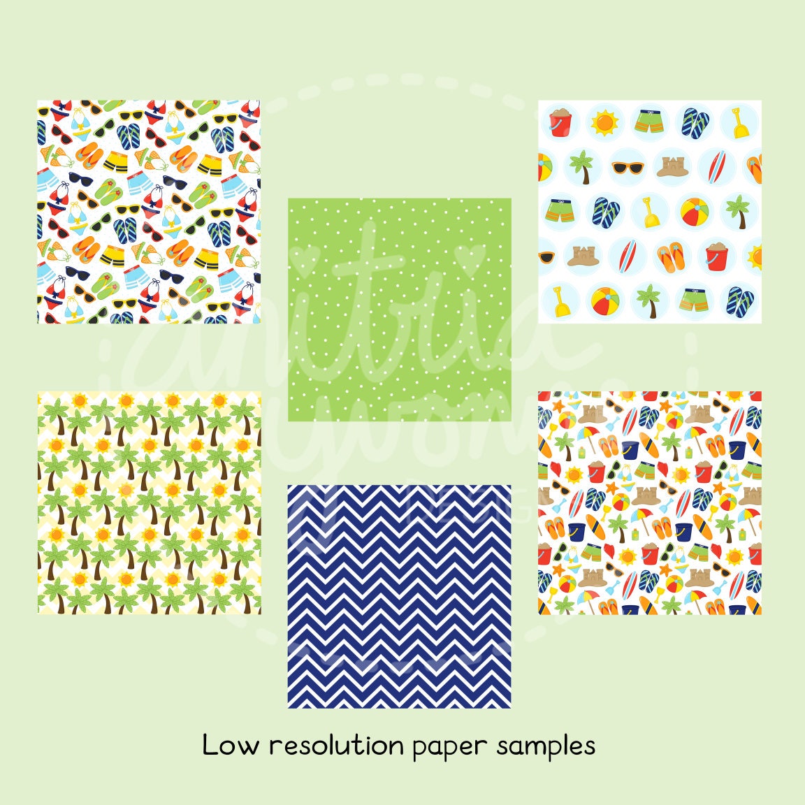 Beach Digital Paper, Party Designs, Beach Design, Summer Designs ...