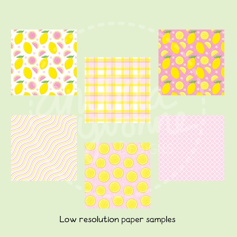 Lemon Digital Paper, Party Designs, Fruit Design, Citrus Fruit Design ...