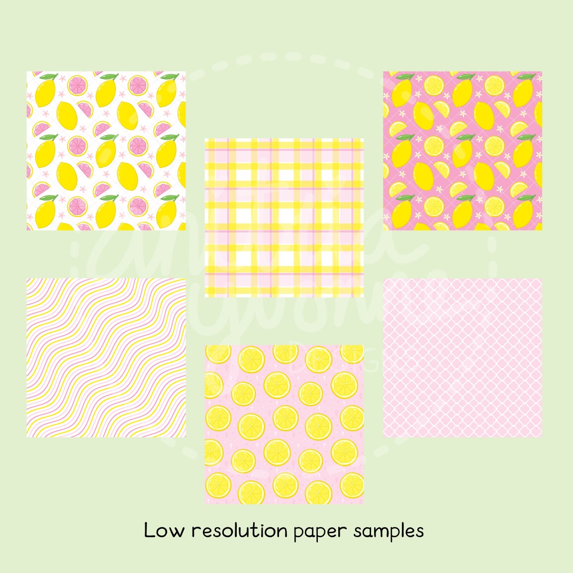 Lemon Digital Paper, Party Designs, Fruit Design, Citrus Fruit Design ...