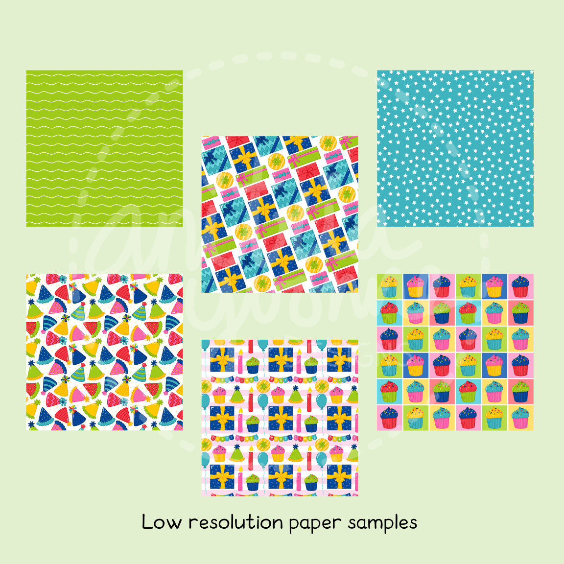 Celebration Digital Paper, Party Designs, Cupcake Design, Birthday ...