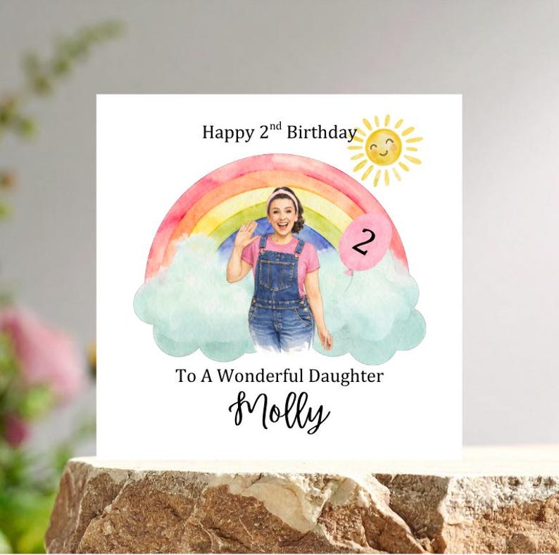 Personalised Children's Birthday Card Ms Rachel Theme for Son Daughter ...