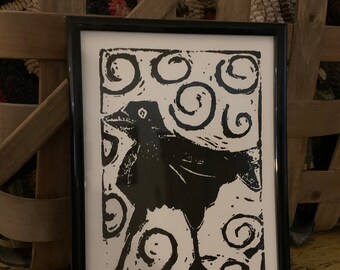 Bird Block Print | Etsy