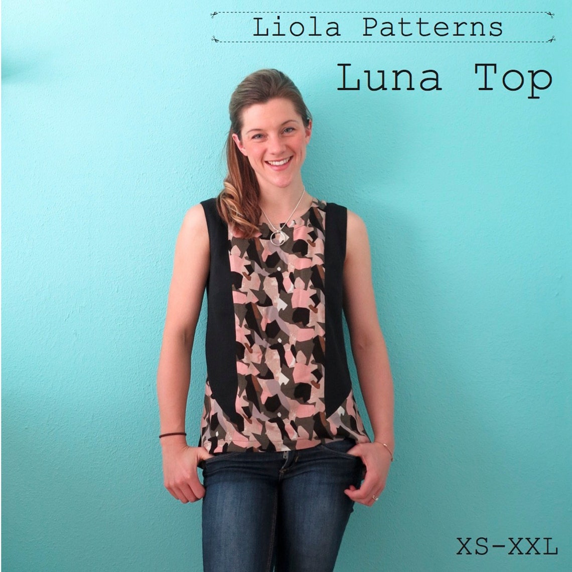 Luna Top PDF Sewing Pattern - Etsy