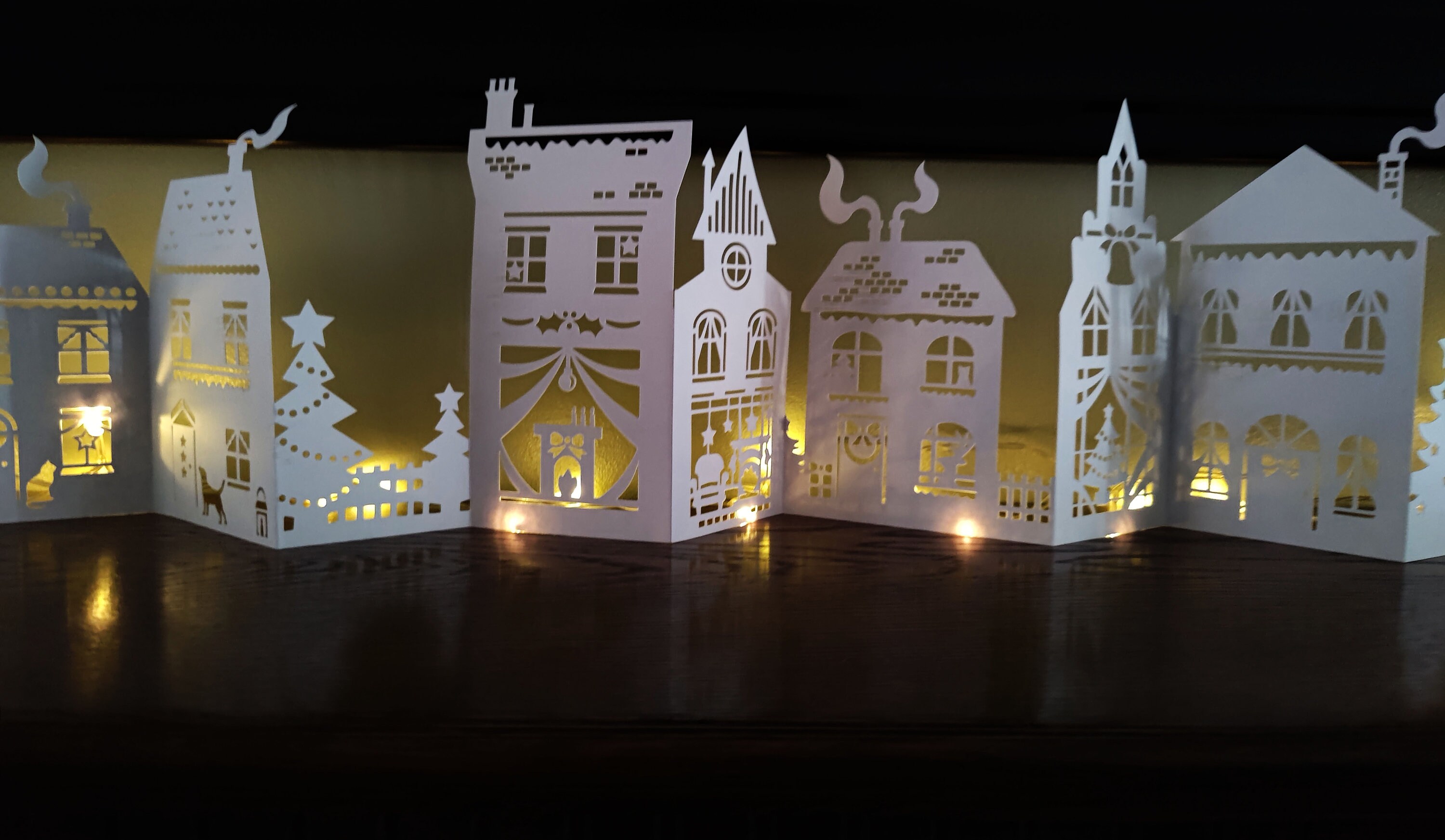 Intricate Christmas Concertina Village Scene Decoration - Etsy UK