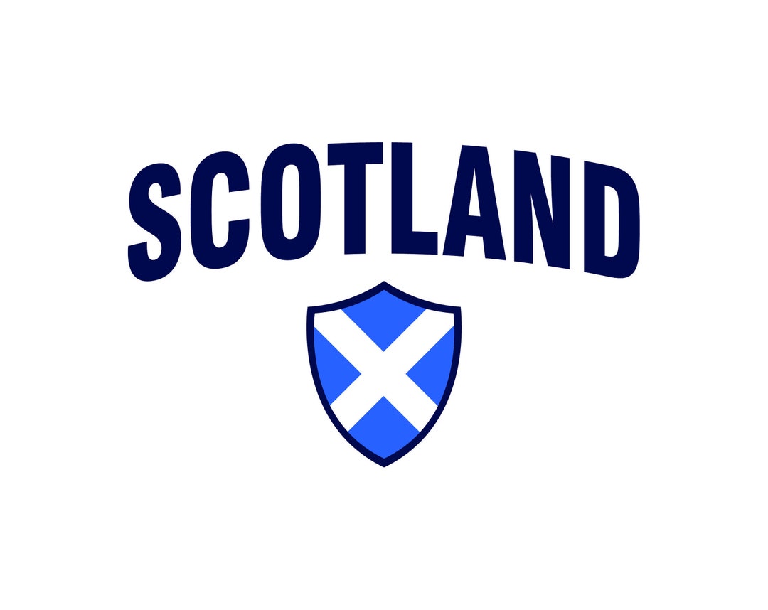 Scotland Flag Badge Varsity Digital Cut Cricut File World Cup Euros ...