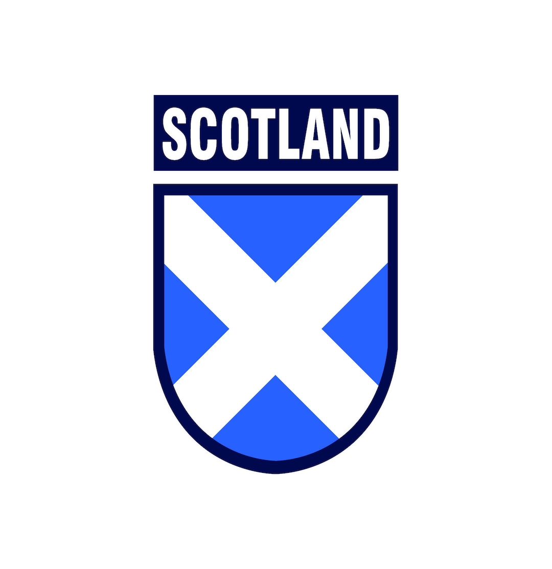 Scotland Flag Crest Digital Cut Cricut File World Cup Euros Football ...