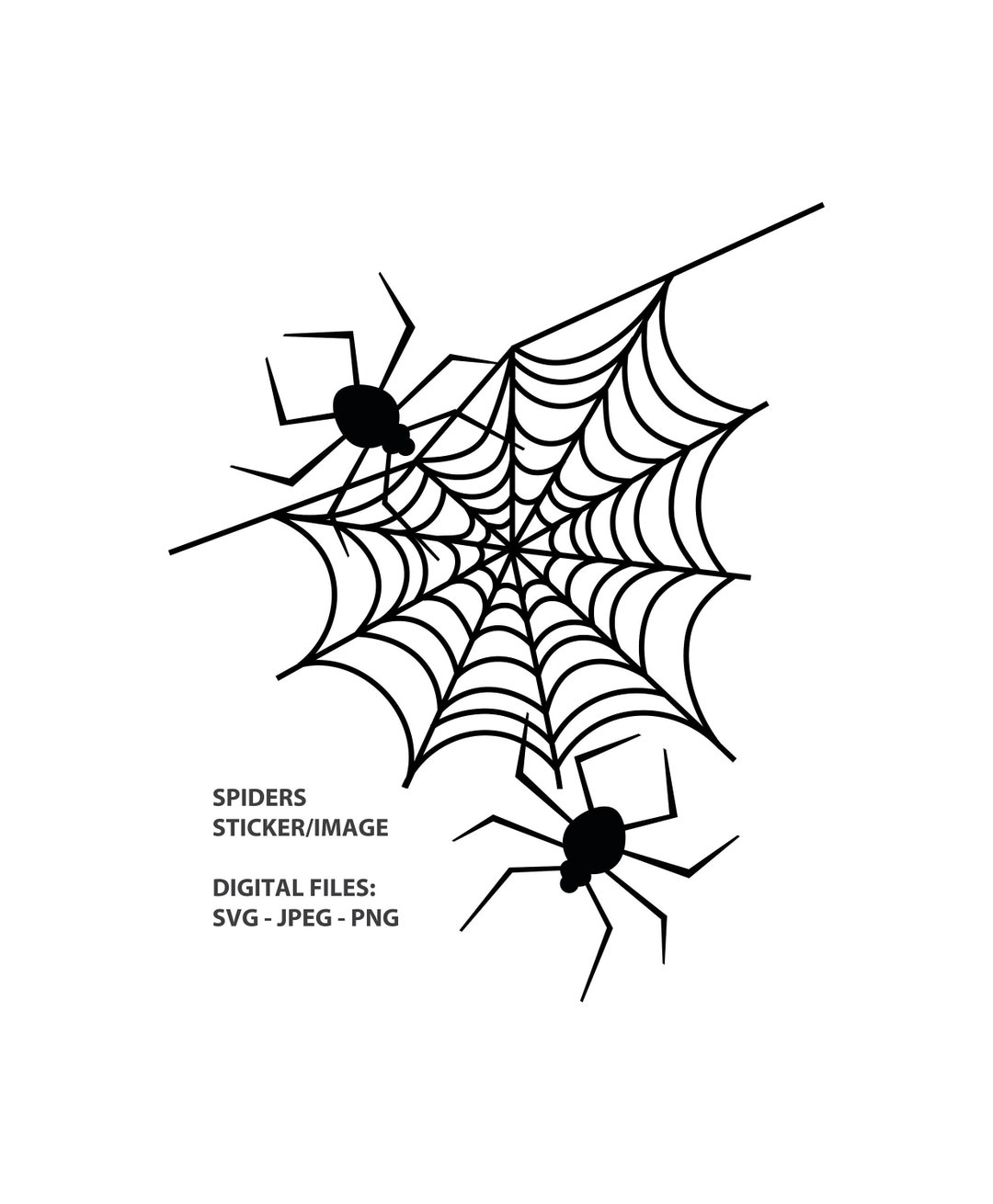 Spiders in Web Digital Cut Cricut File or Print File PNG - Etsy
