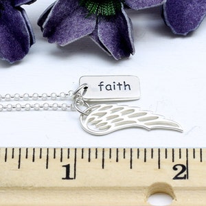 Faith Angel Wing Necklace,faith Necklace,faith Jewelry,faith Tag ...