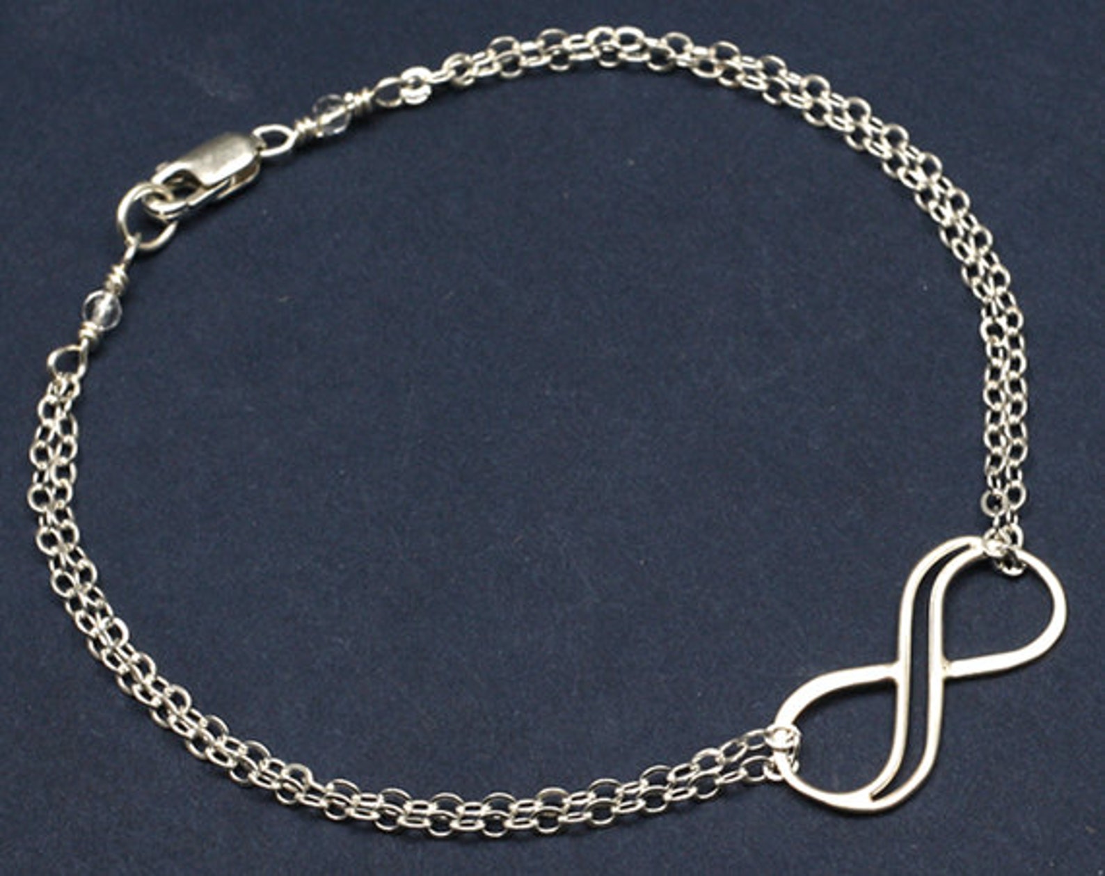 Sterling Silver INFINITY Bracelet Silver Love Graduation | Etsy