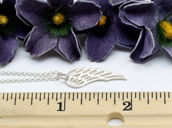 Silver Angel Wing Necklace,sterling Silver, Bird Wing,angel,faith ...