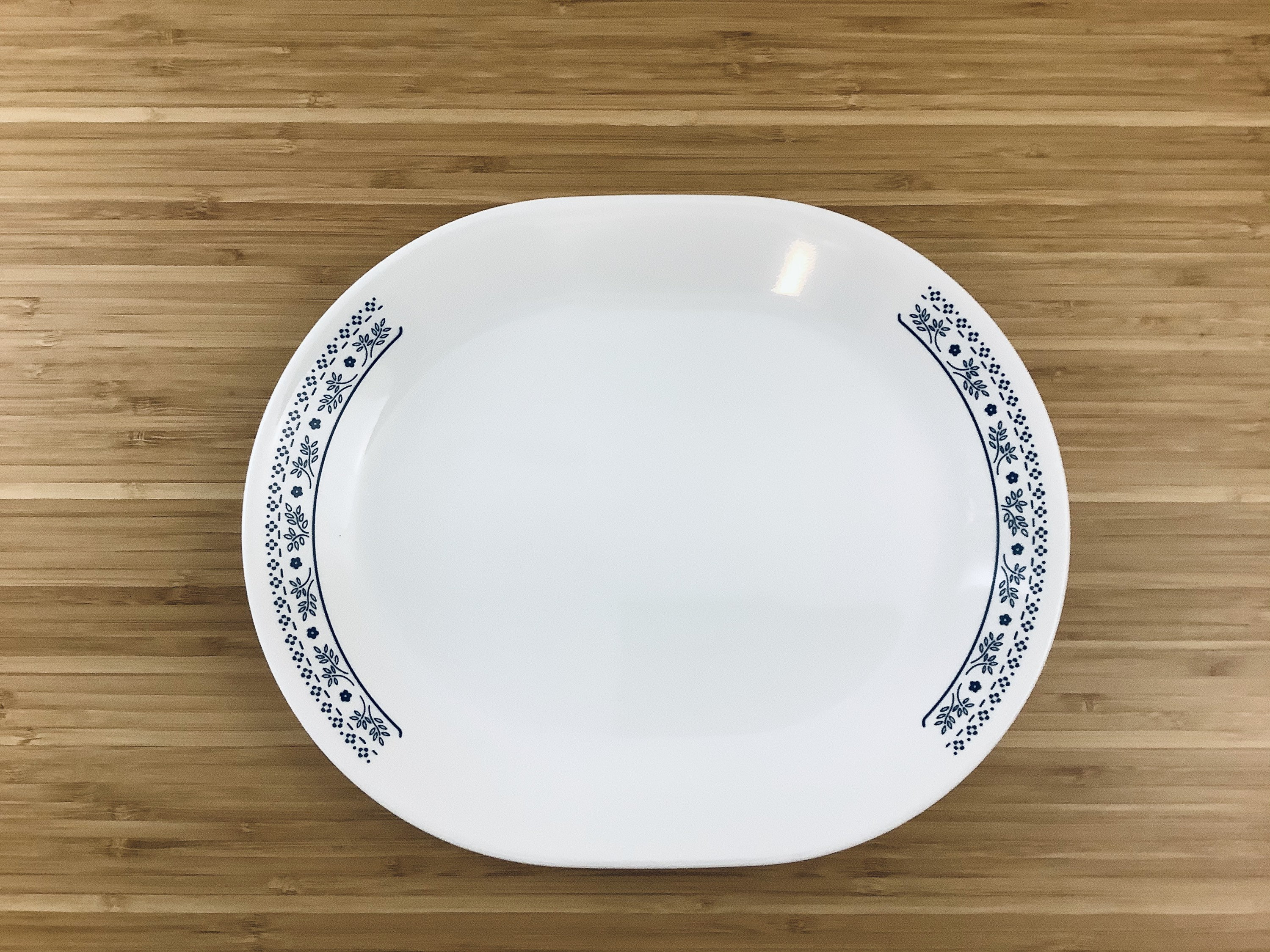 Vintage Corelle Serving Tray, Blue Flower Design, Retro Kitchen Platter ...