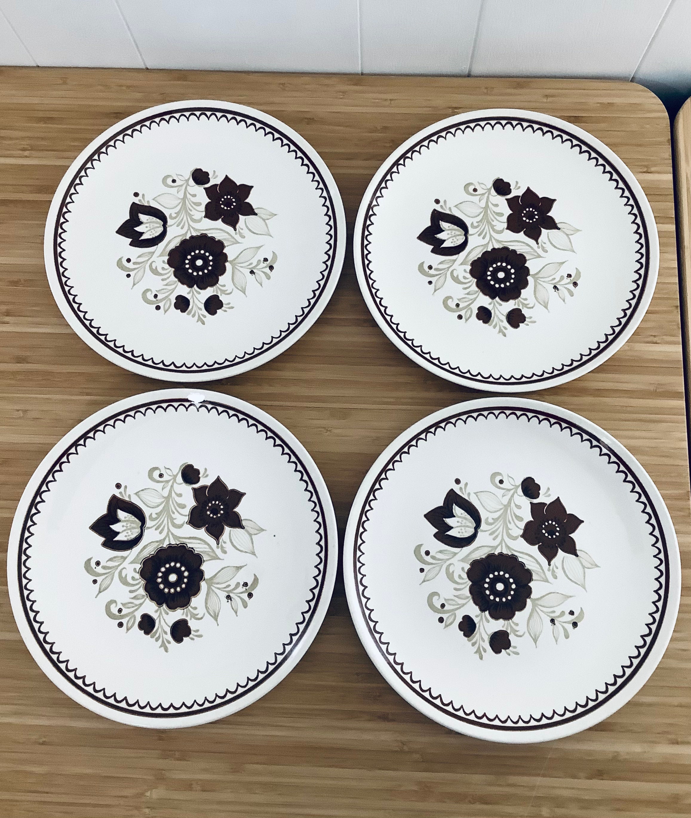 Vintage Royal China Nutmeg Dish Set of 12 Brown Tan Flower - Etsy