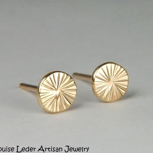 Solid Gold Earrings Etsy