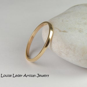 Solid Gold Ring 14K Gold Wedding Band Simple Gold Ring - Etsy