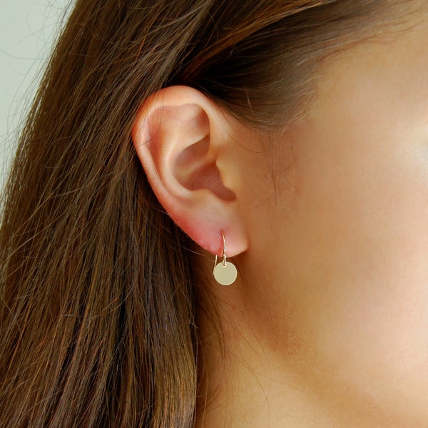 Gold Disc Earrings - Etsy