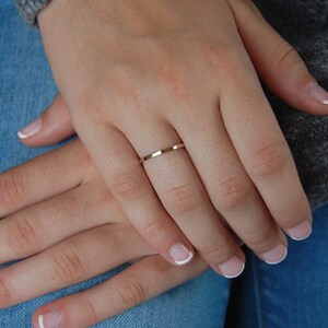 Solid Gold Ring 14K Gold Wedding Band Simple Gold Ring - Etsy