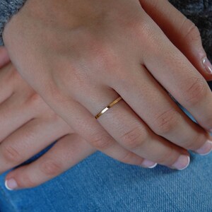 Solid Gold Ring 14K Gold Wedding Band Simple Gold Ring - Etsy