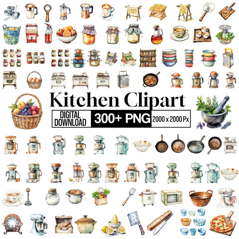 Kitchen Clipart - Etsy