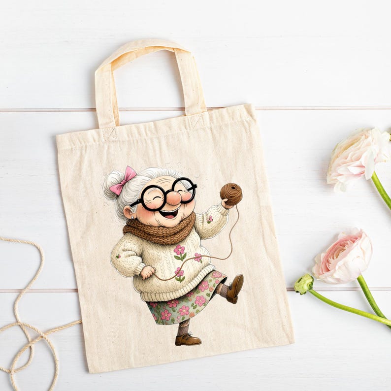 20+ Funny Whimsical Old Granny Bundle, Grandma PNG, Sassy Senior Lady ...