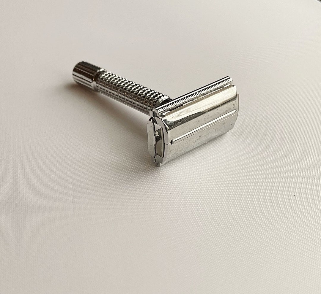 Safety Razor, Replaceable Blade, Stainless Steel, Screw Handle to Open ...