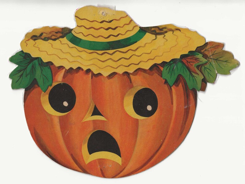 Halloween Jack-o-lantern, Die Cut, Beistle Style, Teacher Decoration ...
