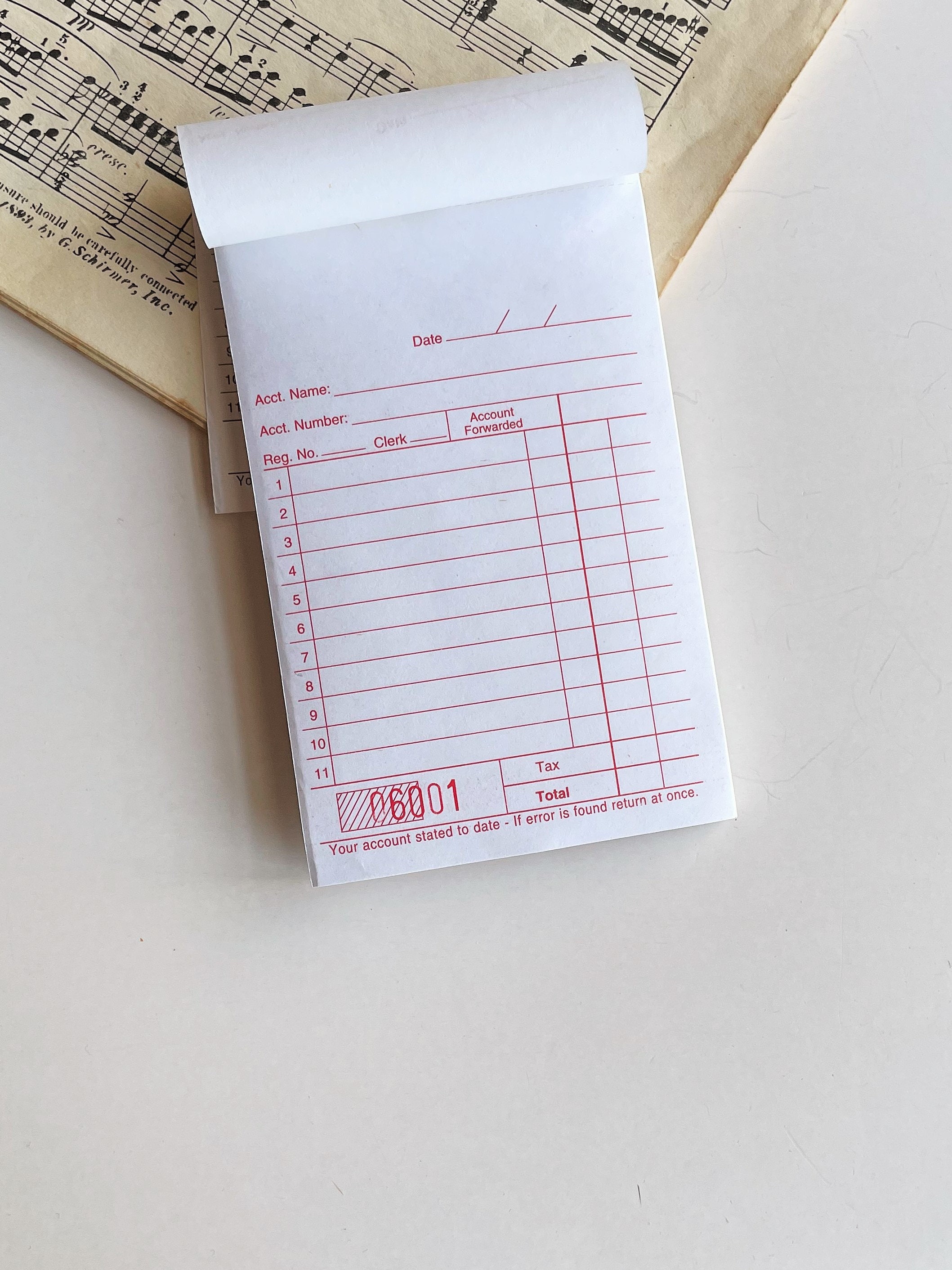 Sales Receipt Book, Made in USA, 50 Duplicate Sheets, Carbon Paper ...