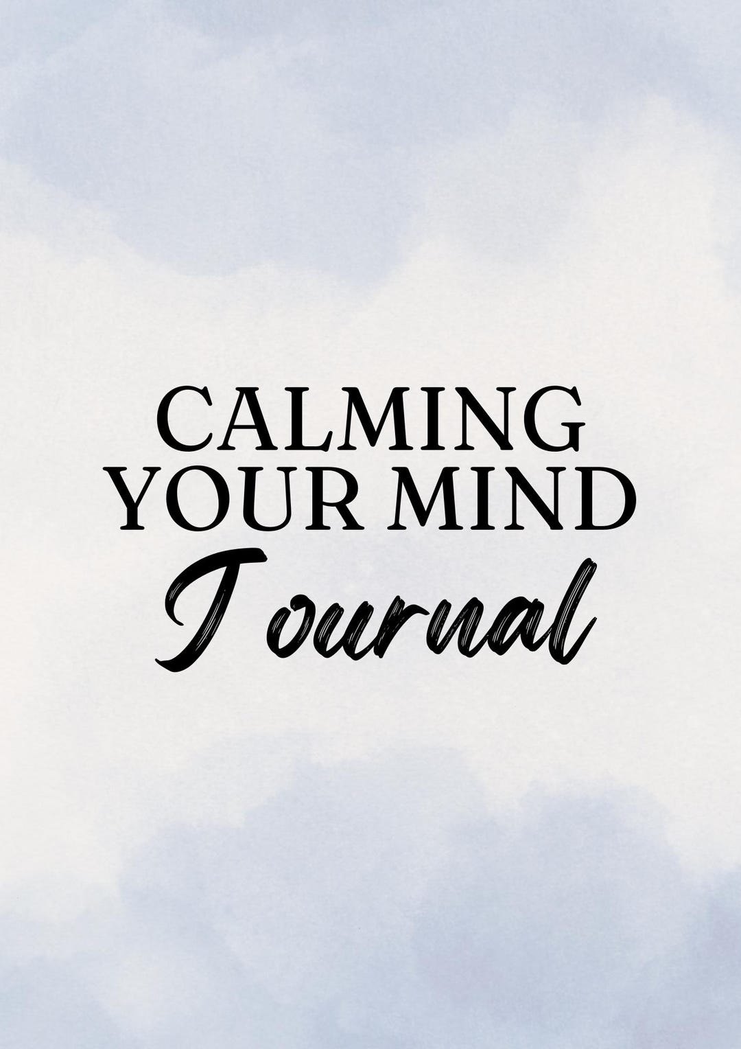 Calming Your Mind Journal Printable Mindfulness Planner Stress Relief ...
