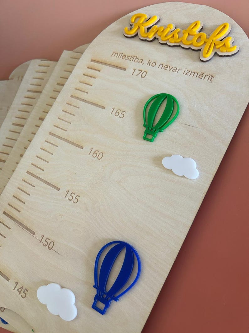 Personalised Wooden Growth Chart: Engraved Name, Nautical Theme Nursery ...