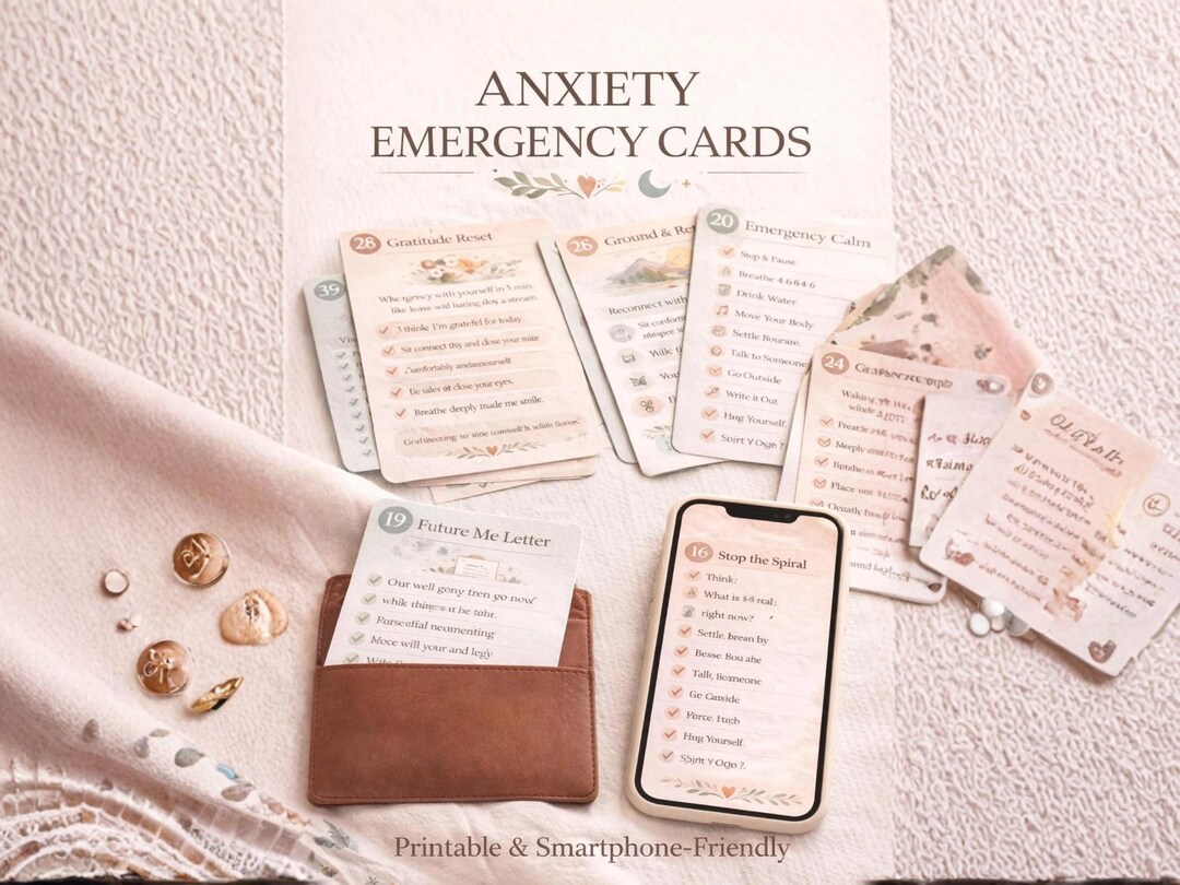 Anxiety Panic Help Cards – Instant Calm Down Toolkit (printable) - Etsy