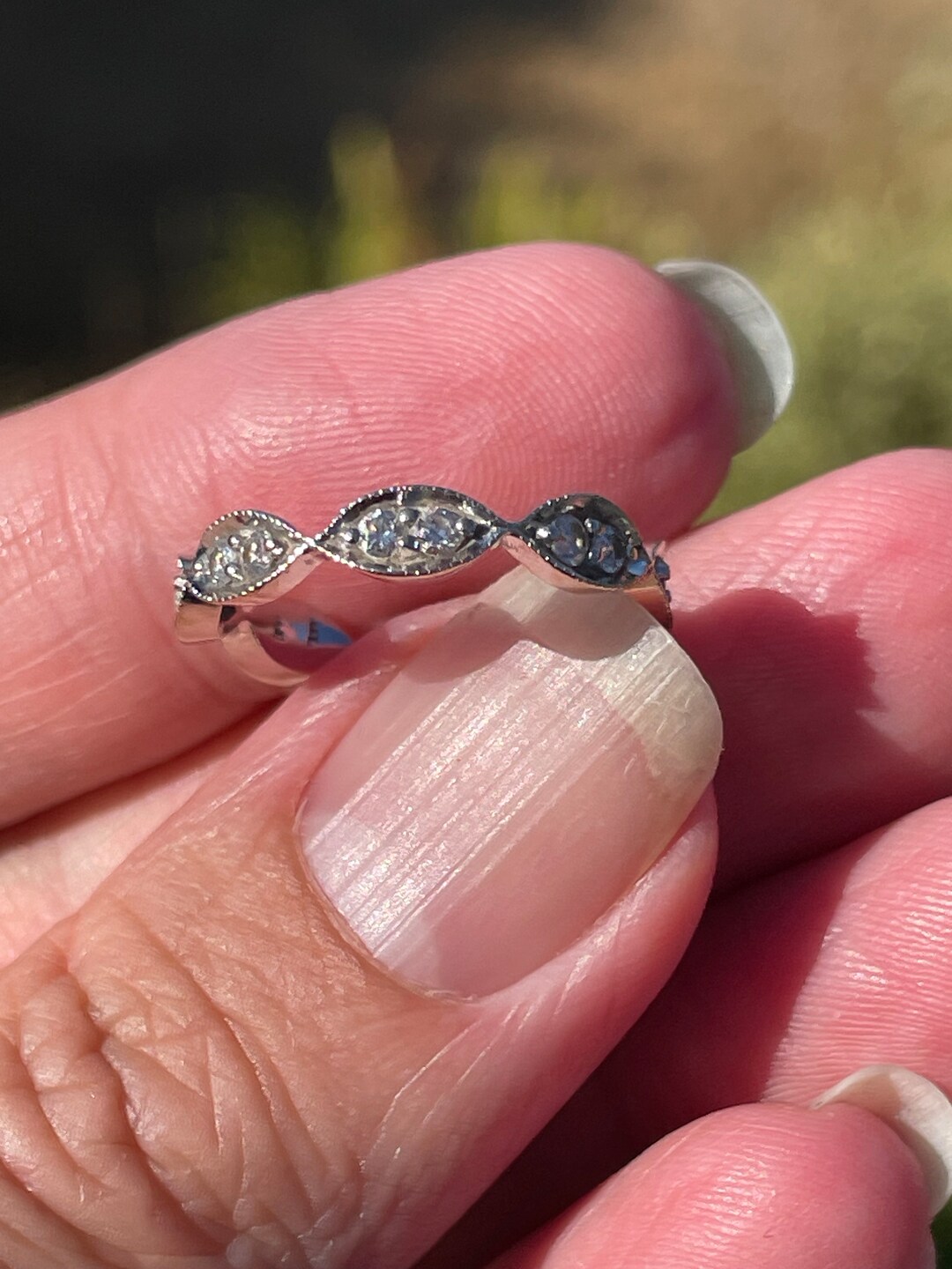 White Gold and Diamond Band in 14 Karat Gold… 49 Points Total Weight ...